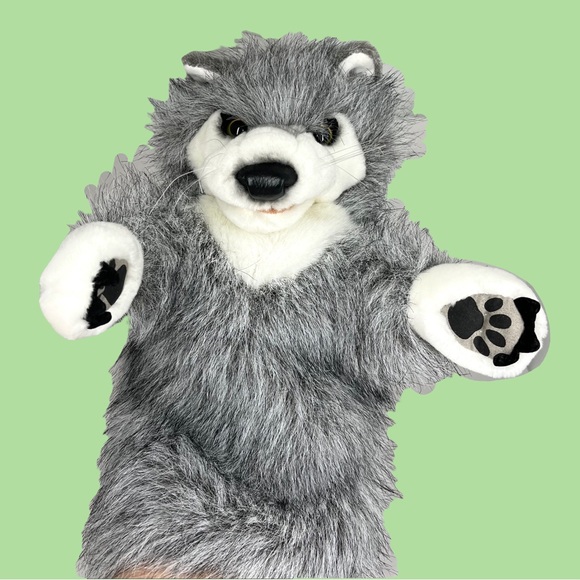 Folkmanis Puppets | Toys | Folkmanis Gray White Timber Wolf Hand Puppet ...